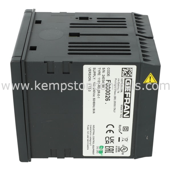 Gefran F000026 GEFRAN PID TEMPERATURE CONTROLLER, RELAY/LOGIC, 2ALARMS ...