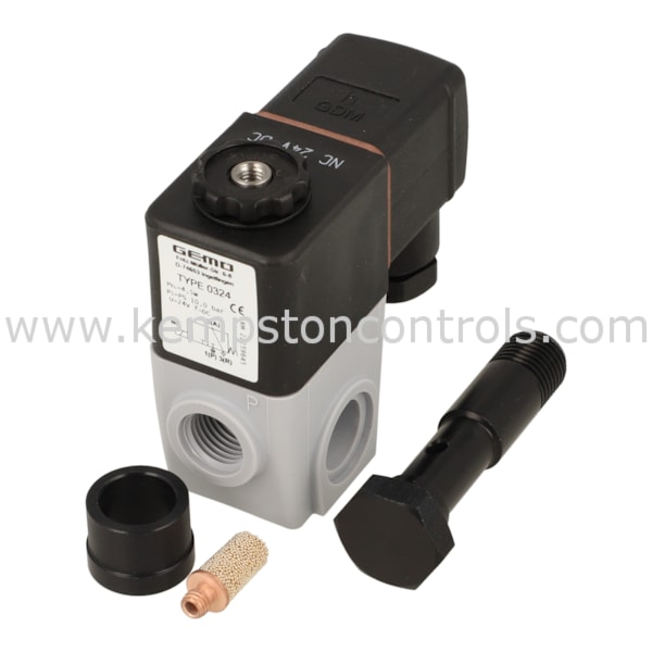 Gemu 88340485 GEMU PILOT SOLENOID VALVE, 0-10 BAR, 24VDC, M12 PLUG, NC ...