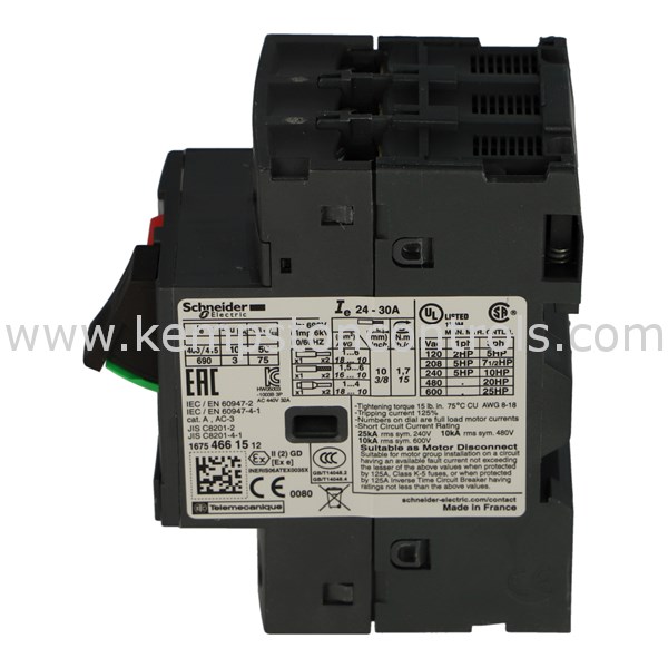 Schneider GV2ME32 SCHNEIDER CIRCUIT BREAKER 32A 3P | Kempston Controls