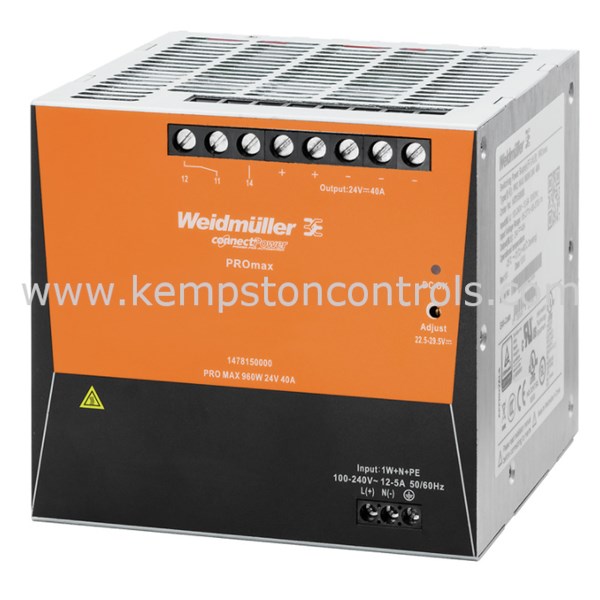 Weidmuller 1478150000 WEIDMULLER 1478150000-PRO MAX 960W 24V 40A-POWER ...