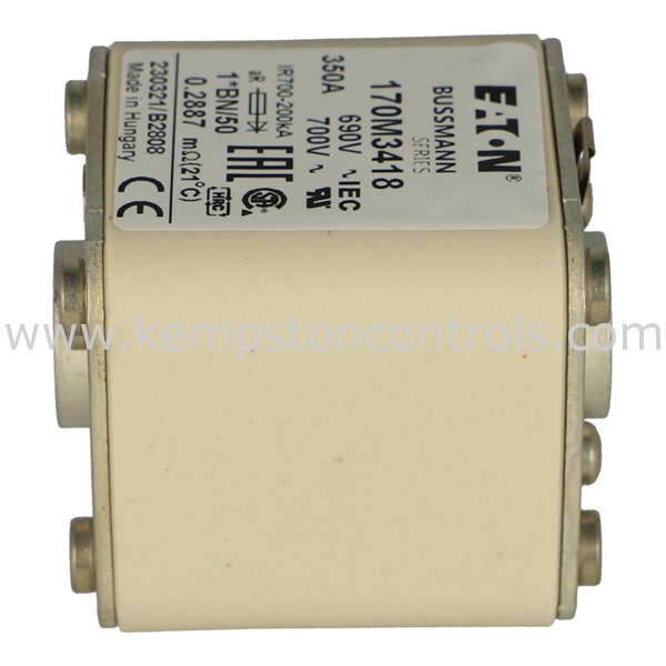 Bussmann 170M3418 BUSSMANN HIGH SPEED FUSE, 350 A, 690 TO 700 V, 59 X ...