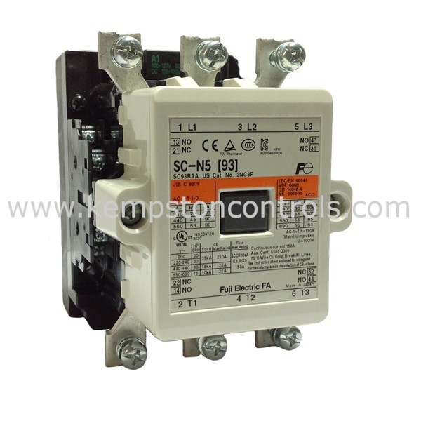 Fuji SCN5/1 SC-N5 AC100-127V CONTACTOR 2N/O+2N/C AUX (55KW AC3 380/440V) | Kempston Controls