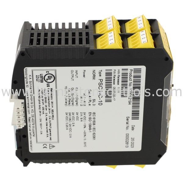 Schmersal PSC1-C-10 SCHMERSAL SAFETY CONTROLLER, 14 SAFE INP, 2SAFE ...