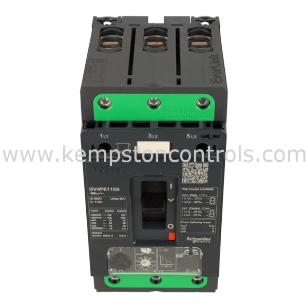 Schneider GV4PE115S SCHNEIDER THERMAL MAGNETIC CIRCUIT BREAKER, 115A ...