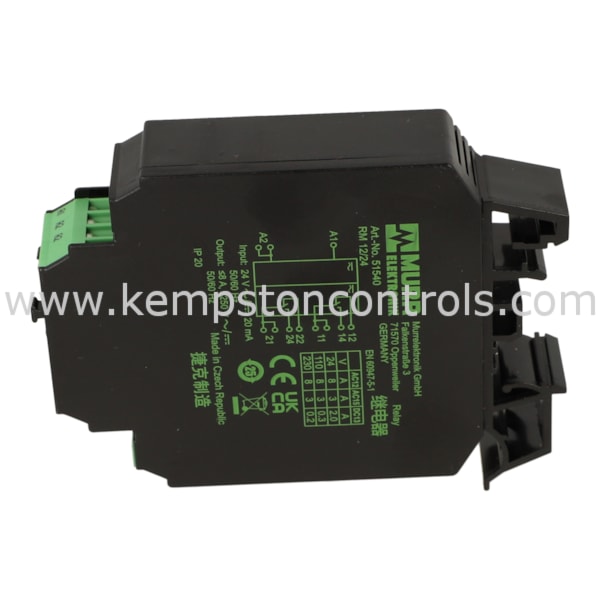 MURR 51540 MURR RM 12/24 OUTPUT RELAY IN: 24 VAC/DC - OUT: 250 VAC/DC ...