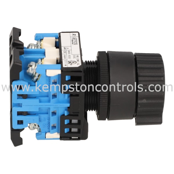 Fuji AR22S2R-20B FUJI PUSHBUTTON SWITCH WITH SELECTOR RING 2 POS 2NO BLACK | Kempston Controls