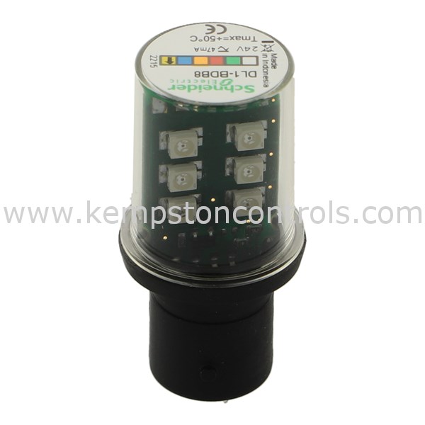 Schneider DL1BDB8 SCHNEIDER PROTECTED LED BULB, BA 15D, YELLOW, STEADY ...