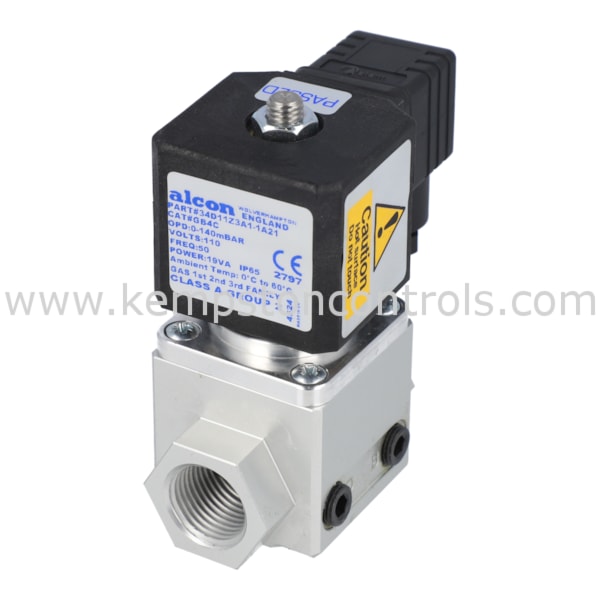 Alcon 34D11Z3A1-1A11 ALCON GB4C SOLENOID VALVE, 0-140MBAR RANGE, 1/2 ...