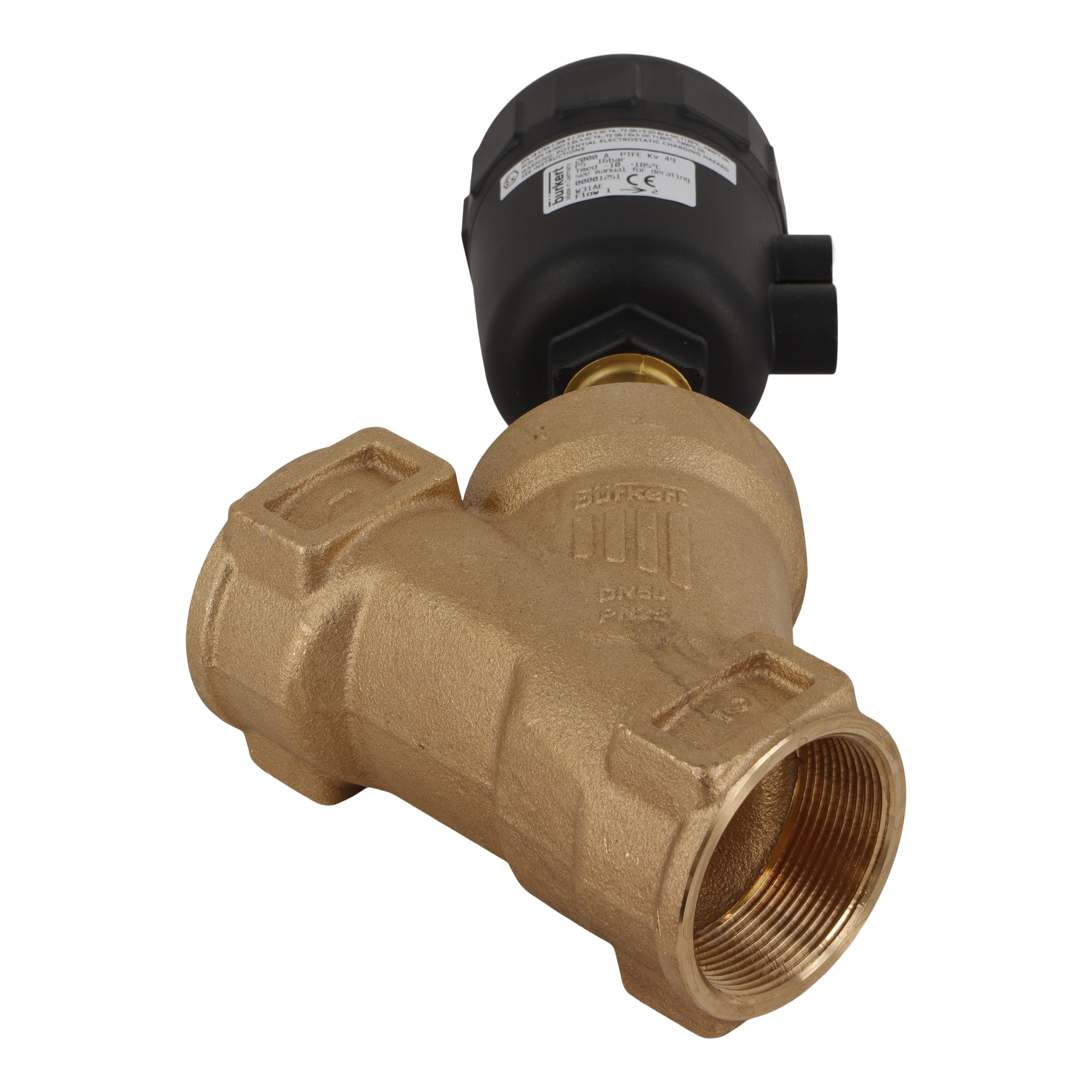 Burkert 00001251 BURKERT ANGLE SEAT VALVE,2/2WAYS,PNEU. OPERATED,ON/OFF ...