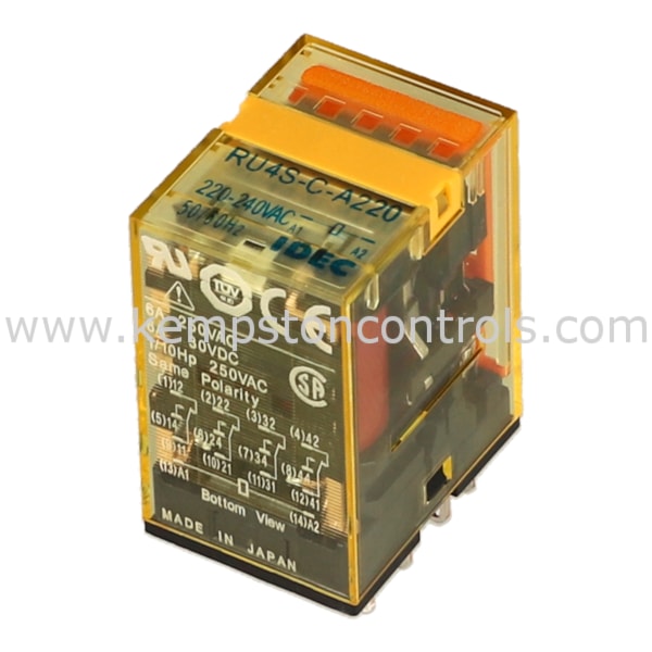IDEC RU4S-C-A220 IDEC GENERAL PURPOSE RELAY, PLUG-IN, 4PDT, 6A, 220 ...