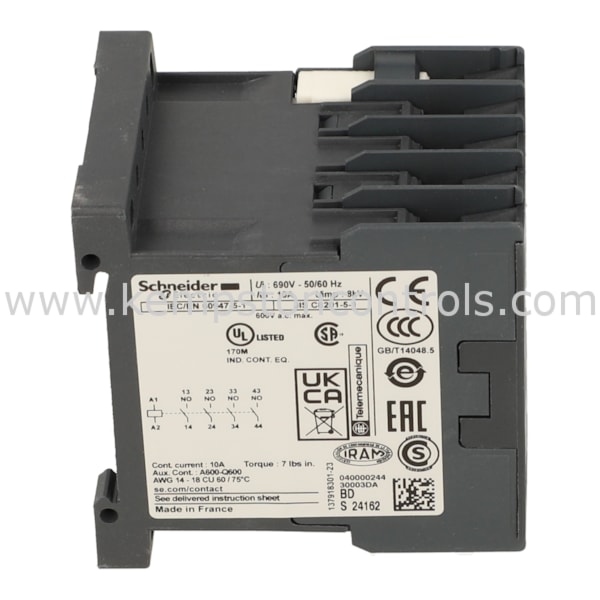 Schneider CA3KN40BD3 SCHNEIDER ELECTRIC CONTROL RELAY, 4NO CONTACTS ...
