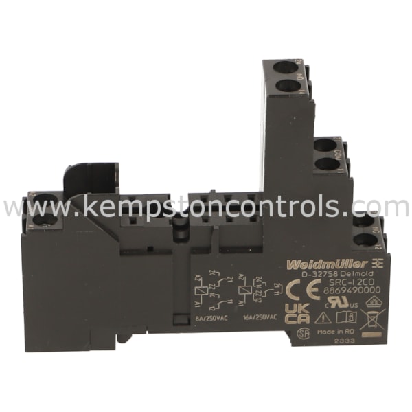 Weidmuller 8869490000 WEIDMULLER SRC-I, RELAY BASE, 2CO | Kempston Controls
