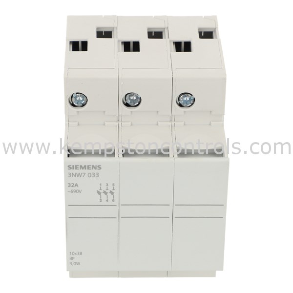 Siemens 3NW7033 SIEMENS SENTRON, CYLINDRICAL FUSE HOLDER, 10X38 MM, 3 ...