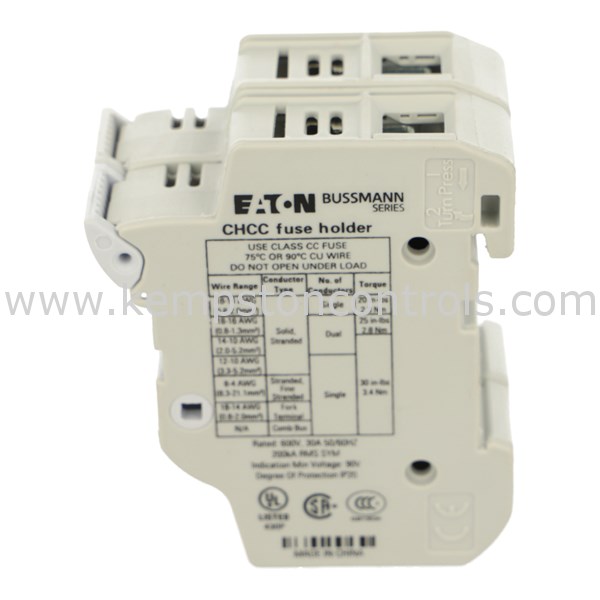 Bussmann CHCC2DIU BUSSMANN 2P 10X38MFH 30A 600V CLASS CC-INDICATOR ...