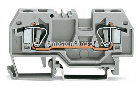 WAGO 282-901 2 CONDUCTOR THROUGH TERMINAL BLOCK GRY 6mm² CAGE CLAMP | Kempston Controls