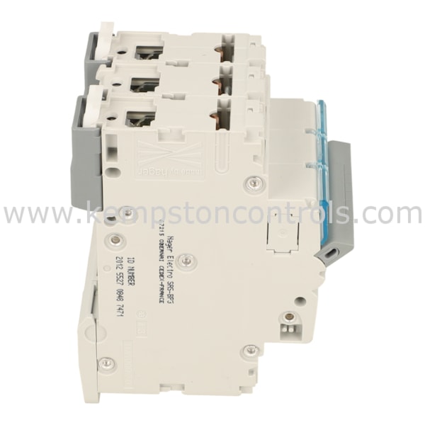 Hager NCN340A HAGER MCB, 40A, 3 POLES, 10KA/15KA, TP, C CURVE | Kempston Controls