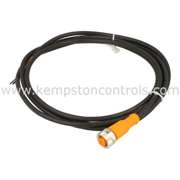 IFM EVS001 IFM CONNECTING CABLE WITH SOCKET, M12 CONNECTOR STRAIGHT, 2M PVC CABLE, IP65/67 ...