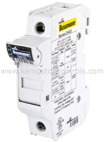 Bussmann CHCC1DIU BUSSMANN 1P 10X38 MFH 30A 600V CLASS CC INDICATOR ...