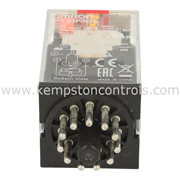 Omron MKS3PIN-5 AC230 OMRON PLUG IN RELAY, 11 PIN, 3PDT, 10A, 230VAC ...