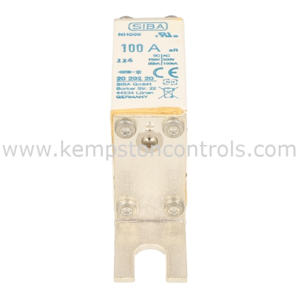 Siba 2029220.100A SIBA FUSE LINK, 100A, NH000 , 0.7 KV (DC), 100 KA ...