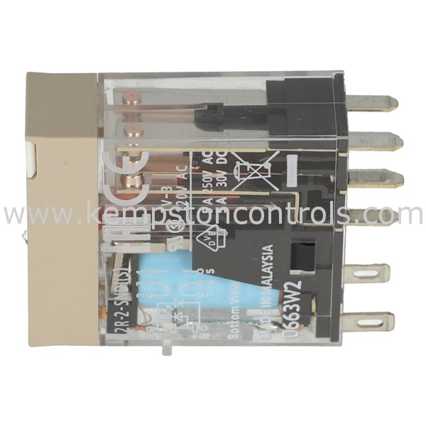 Omron G2R-2-SNDI DC12(S) OMRON RELAY, PLUG-IN, 12VDC, 5A, 8 PIN, DPDT, LED INDICATORS, COIL ...