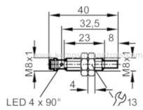 IFM IE5357 IFM INDUCTIVE PROXIMITY SENSOR, M8 BODY, NON-FLUSH, 2W DC N ...