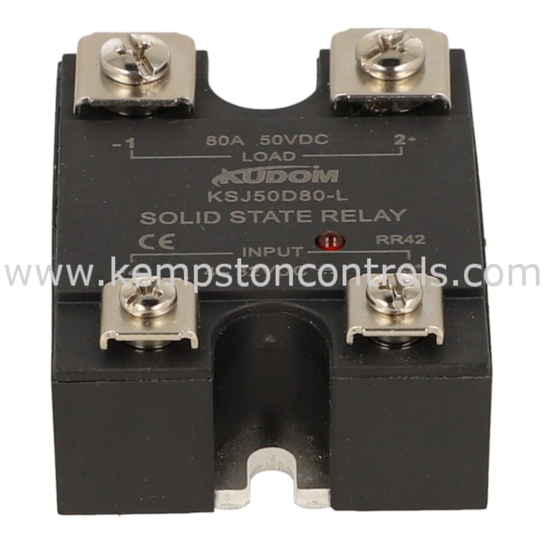 Kudom KSJ50D80-L KUDOM PANEL MOUNT SINGLE PHASE SOLID STATE RELAY, 50V DC, 80AMP, LED INDICATOR ...