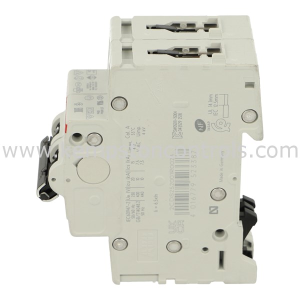 ABB 2CDS252001R0024 ABB MINIATURE CIRCUIT BREAKER, S200, NUMBER OF POLES 2, TRIPPING ...
