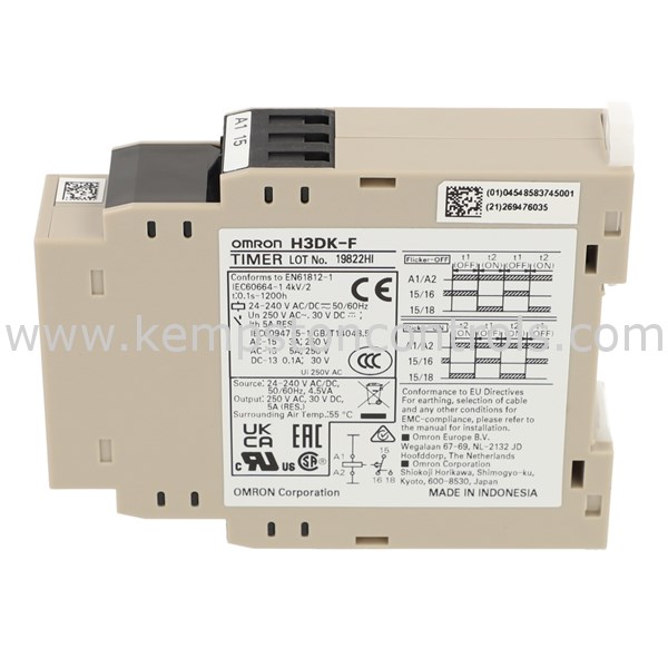 Omron H3DK-F 24-240VAC/DC OMRON TWIN TIMER, 24-240VAC OUTPUT, RELAY , SPDT, TIME RANGE: 0.1S ...