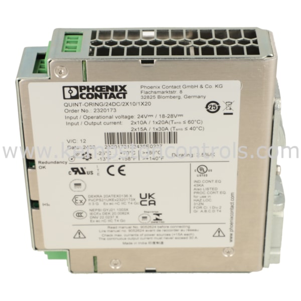 Phoenix 2320173 PHOENIX CONTACT REDUNDANCY MODULE, DIN RAIL MOUNT, ACB ...