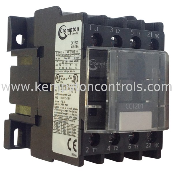 Crompton Controls CC1201-110V S3000 CC1201 3POLE AC CONTACTOR AC1: 25A ...
