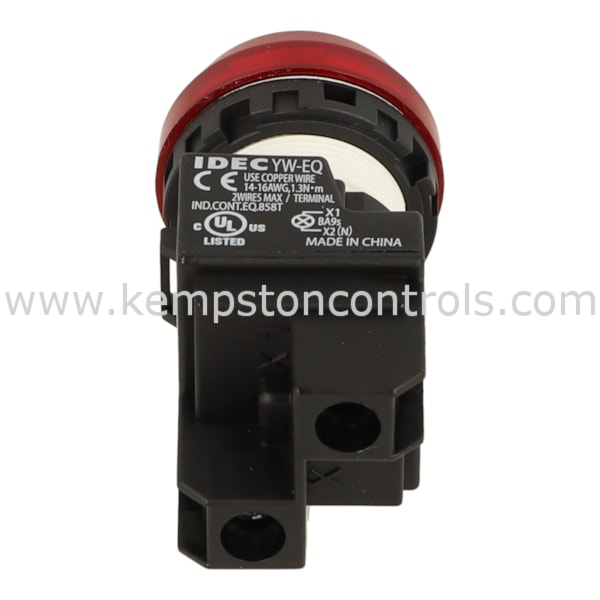 IDEC YW1P-2EQH-R IDEC PILOT LIGHT, RED, Ø22, LED, 110VAC/DC, DOME ...