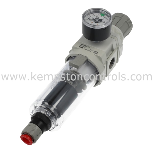 SMC AW30-N03BCG-R-D SMC FILTER REGULATOR, 30 BODY SIZE, 3/8 NPT, 0.05 ...