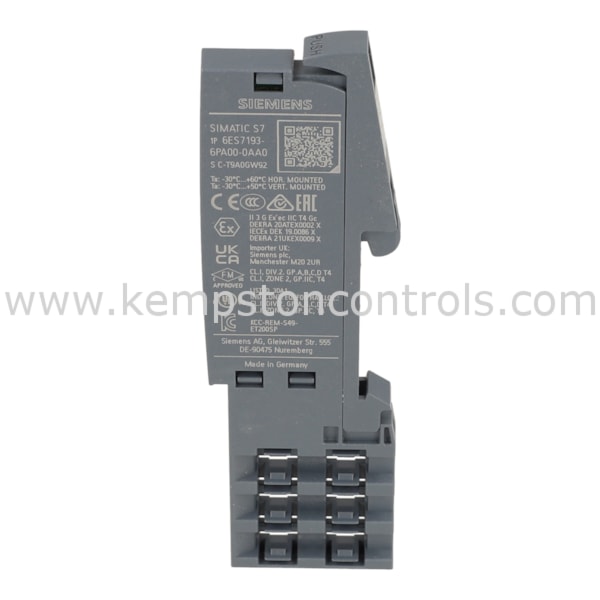 Siemens 6ES7193-6PA00-0AA0 SIEMENS SIMATIC ET 200SP SERVER MODULE ...