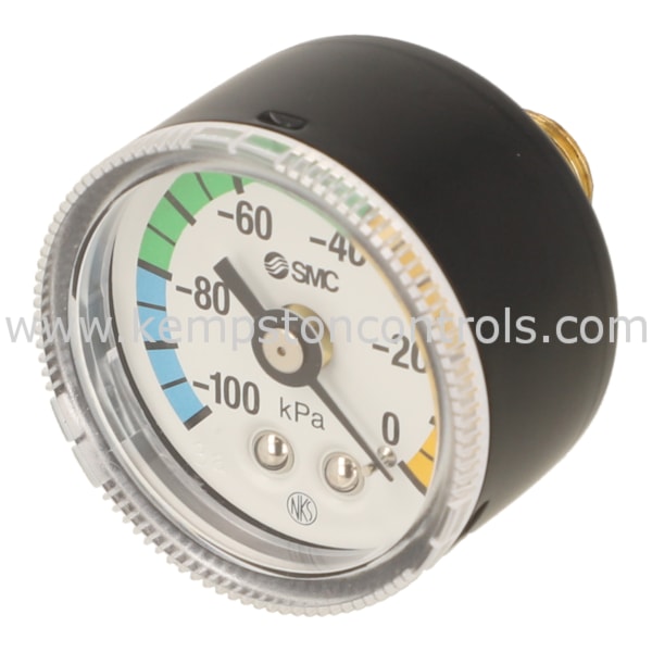 SMC GZ46-K-02 SMC PRESSURE GAUGE -100 TO 0 KPA, RC 1/4 | Kempston Controls