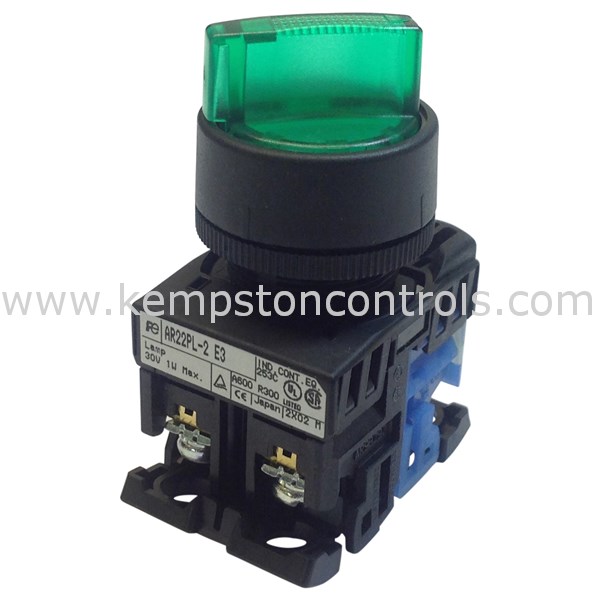 Fuji AR22PL-210E3G FUJI ILLUMINATED SW KNOB 2 POS MAINTAINED 1NO 24V AC ...