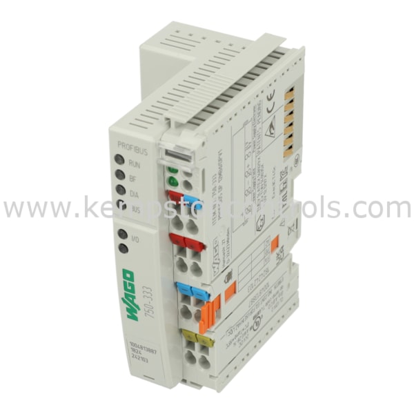 WAGO 750-333 WAGO FIELDBUS COUPLER, PROFIBUS DP, 12MBD, 96 FIELDBUS ...