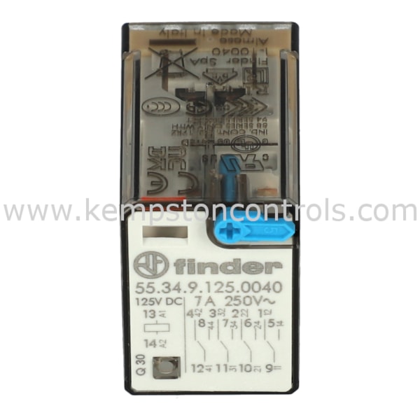 Finder 55.34.9.125.0040 FINDER 4PDT RELAY 14PIN 7A 125VDC | Kempston ...