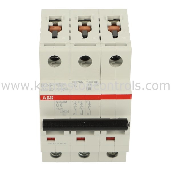ABB 2CDS273001R0064 ABB MINIATURE CIRCUIT BREAKER, 3 POLE, C TYPE, 6A | Kempston Controls