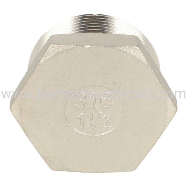 Other HP24 NERO PIPELINE 1-1/2" BSPT M HEX HEAD PLUG 150LB 316SS | Kempston Controls