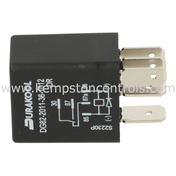 Durakool DG82-2011-36-1012-DR DURAKOOL PLUG IN AUTOMOTIVE RELAY, 12V DC COIL VOLTAGE, 40A ...