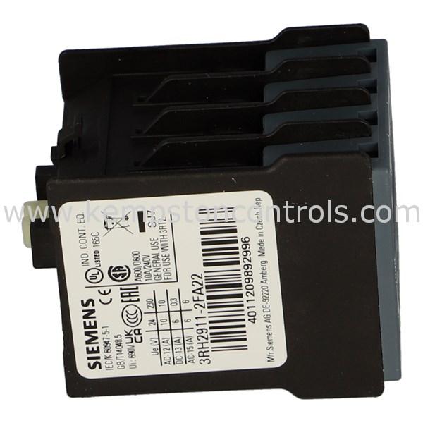 Siemens 3RH2911-2FA22 SIEMENS AUXILARY SWITCH BLOCK,FRONT,2NO+2NC | Kempston Controls
