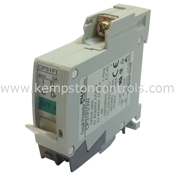 Fuji CP31FI/3W CIRCUIT PROTECTOR 1 POLE 3 AMP+AUX SWITCH | Kempston Controls