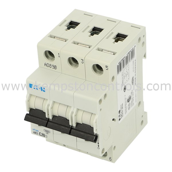 Eaton Moeller MMC6-C20/3 MOELLER MCB 20A C 6KA 3POLE | Kempston Controls