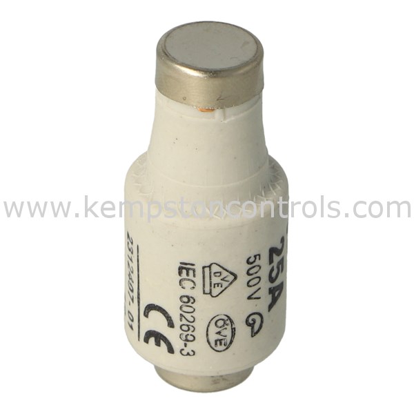 ETI DII/25A/GL ETI DII (E27) 25A GL BOTTLE FUSE 500V | Kempston Controls