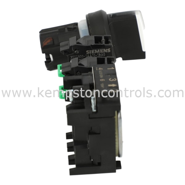 Siemens 3SU1100-2BL60-1NA0 SIEMENS SELECTOR SWITCH 22MM ROUND 3POS STAY PUT WITH 2 X 1NO CONTACT ...