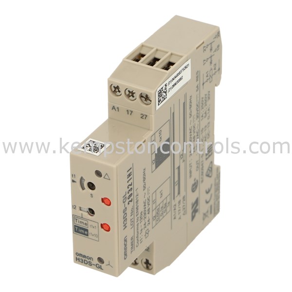 Omron H3DS-GL OMRON TIMER, 5A, 17.5MM, 24-230VAC/24-48VDC, 1-120S, DPST-NO, DIN RAIL MOUNTING ...