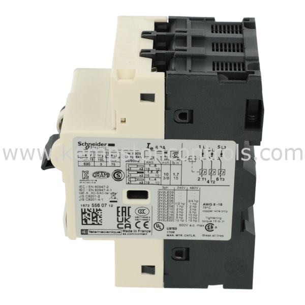 Schneider GV2LE10 SCHNEIDER MOTOR CIRCUIT BREAKER, TESYS GV2, 3P, 6.3 A ...