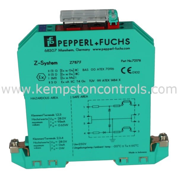 Pepperl + Fuchs Z 787.F P+F ZENER BARRIER, 2-CHANNEL, DC VERSION ...