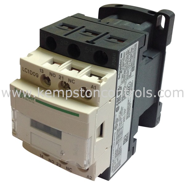 Schneider LC1D09F7 SCHNEIDER CONTACTOR 9 A (4KW/400VAC) 3P, 1 N/O & 1 N/C AUX, 110V 50/50HZ AC ...